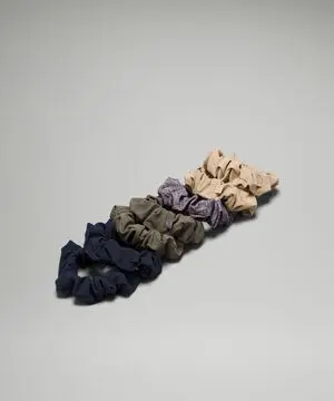 Lululemon Uplifting Scrunchies True Navy/true Navy/grey Sage/grey Sage/trench/trench/heather Lux Multi Black