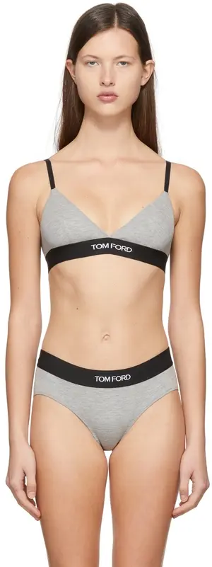 TOM FORD TOM FORD Beige Triangle Bra - Ig164 Grey Melange