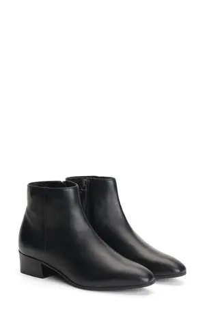 Aquatalia Waterproof Block Heel Bootie - Black Nappa