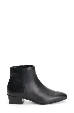Aquatalia Waterproof Block Heel Bootie - Black Nappa