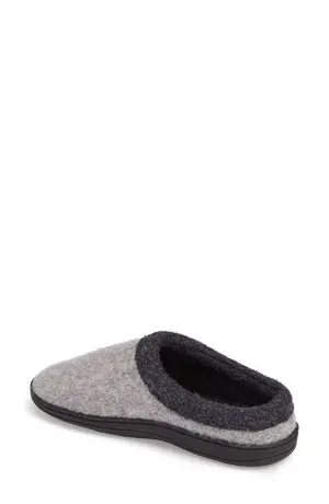 Acorn Dara Wool Blend Slipper - Light Grey Button