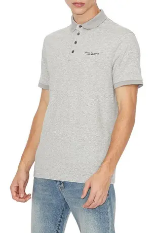 Armani Exchange Armani Exchange Milano/New York Logo Polo Heather Grey