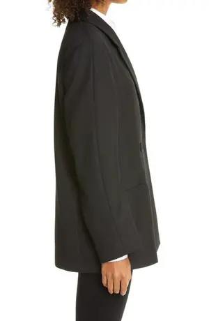 TOTEME Oversized Double-breasted Wool Blazer - Black