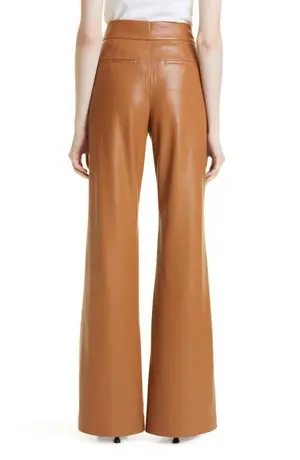 Alice + Olivia Dylan Faux Leather Pants - Camel