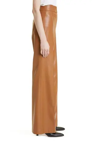 Alice + Olivia Dylan Faux Leather Pants - Camel