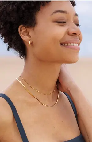 Monica Vinader Snake Chain Necklace - Gp
