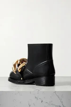 JW Anderson Chain-embellished Glittered Rubber Rain Boots