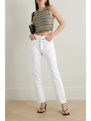 AGOLDE 90s Pinch Waist High-rise Straight-leg Organic Jeans - White