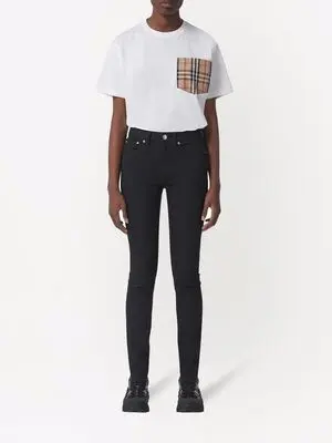 Burberry Vintage Check Pocket Cotton T-shirt - White