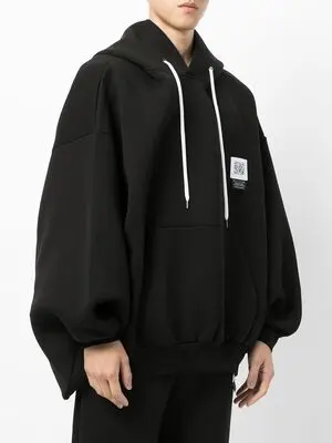 FUMITO GANRYU Cape-sleeve Drawstring Hoodie