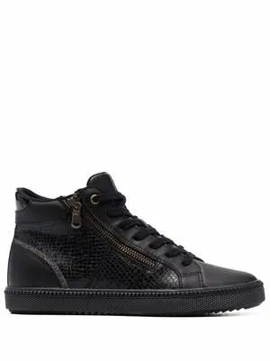 Geox Croc-effect High Top Sneakers