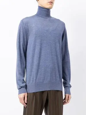 Dolce & Gabbana Cashmere Turtleneck Jumper - Blue