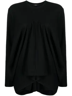 Goen.j Structured Draped Jersey Top