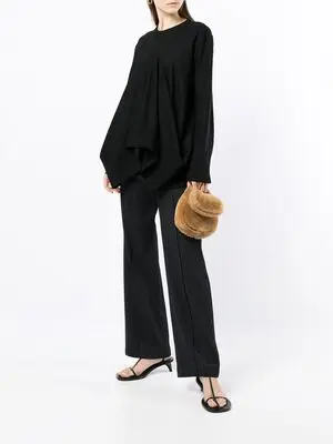 Goen.j Structured Draped Jersey Top