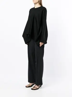 Goen.j Structured Draped Jersey Top