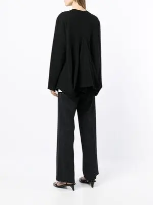 Goen.j Structured Draped Jersey Top