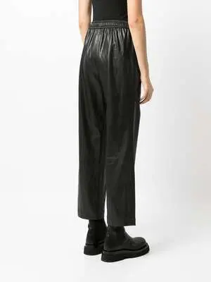 Goen.j Faux-leather Trousers