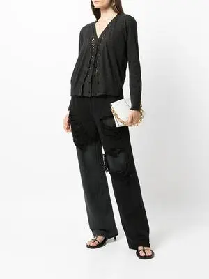 Goen.j Distressed Layered Trousers