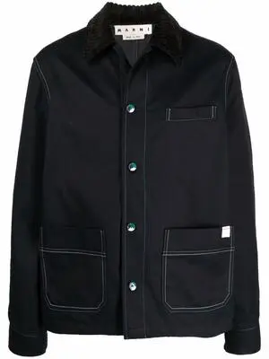 Marni Stitch-detail Shirt Jacket - Black