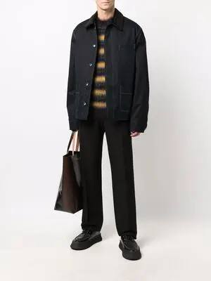 Marni Stitch-detail Shirt Jacket - Black