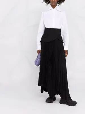 Valentino Garavani Oversized Pointed-collar Button-front Shirt
