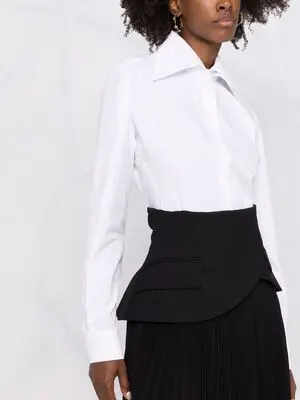 Valentino Garavani Oversized Pointed-collar Button-front Shirt