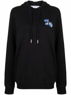 Off-White Floral-arrows Hoodie - Black