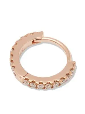 MARIA TASH 18kt Rose Gold Eternity Diamond Pave Single Earring - Pink