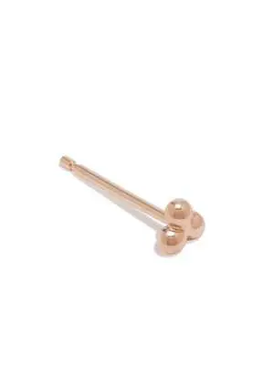 MARIA TASH 18kt Rose Gold Three Ball Trinity Earring - Pink