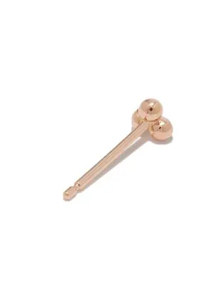 MARIA TASH 18kt Rose Gold Three Ball Trinity Earring - Pink