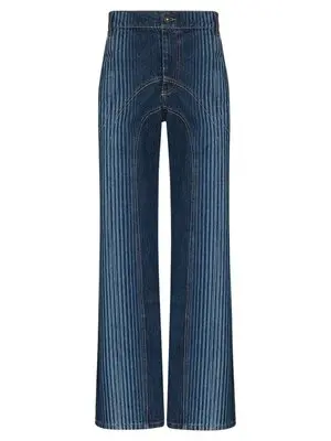 Ahluwalia Striped High-waisted Jeans