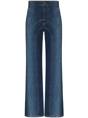 Ahluwalia Striped High-waisted Jeans