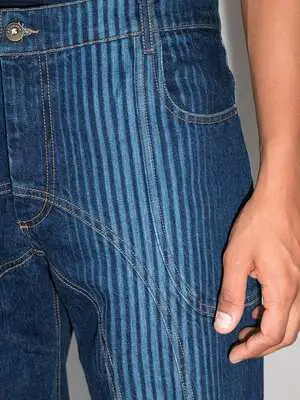 Ahluwalia Striped High-waisted Jeans