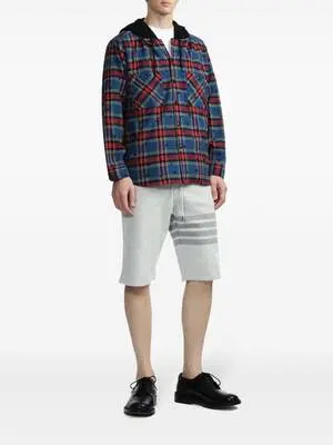 Thom Browne Loopback Sweatshorts With Signature 4-bar Stripe - Grey