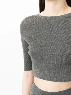 Cashmere In Love Liza Crop Top - Black