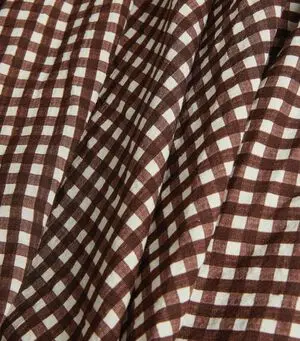 Peony Check Holiday Midi Dress - Brown | Editorialist