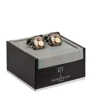 Tateossian Square Gear Cufflinks - Silver