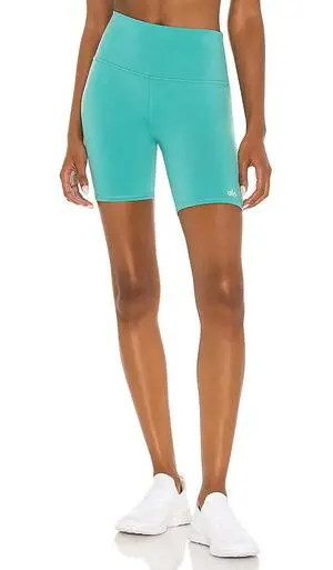 Alo Yoga Hw Biker Short In Teal