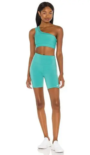 Alo Yoga Hw Biker Short In Teal