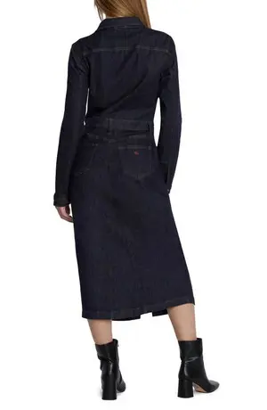 WASH LAB DENIM Piece Dyed Denim Shirt Dress - Raw Denim