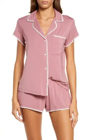 Eberjey Frida Short Pajamas Acai/ Ivory