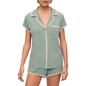 Eberjey Frida Short Pajamas Eucalyptus/ Ivory