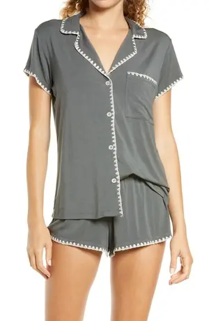 Eberjey Frida Short Pajamas Kelp/ Bone