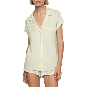 Eberjey Frida Short Pajamas Mint Cream/ivory