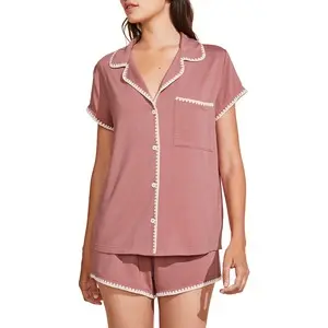 Eberjey Frida Short Pajamas Old Rose/ Ivory