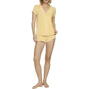 Eberjey Frida Short Pajamas - Sunbeam/ivory
