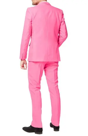 Opposuits Slim Fit Two-piece Suit & Tie Set - Pink