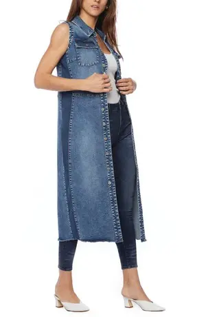 WASH LAB DENIM Sleeveless Shirtdress