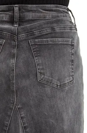 WASH LAB DENIM Long Skirt - Grey