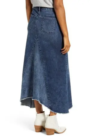 WASH LAB DENIM Long Skirt - Deep Blue